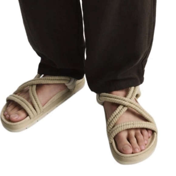 Zara | Shoes | Zara Rope Sandalssize 1 Us Beige271312 | Poshmark